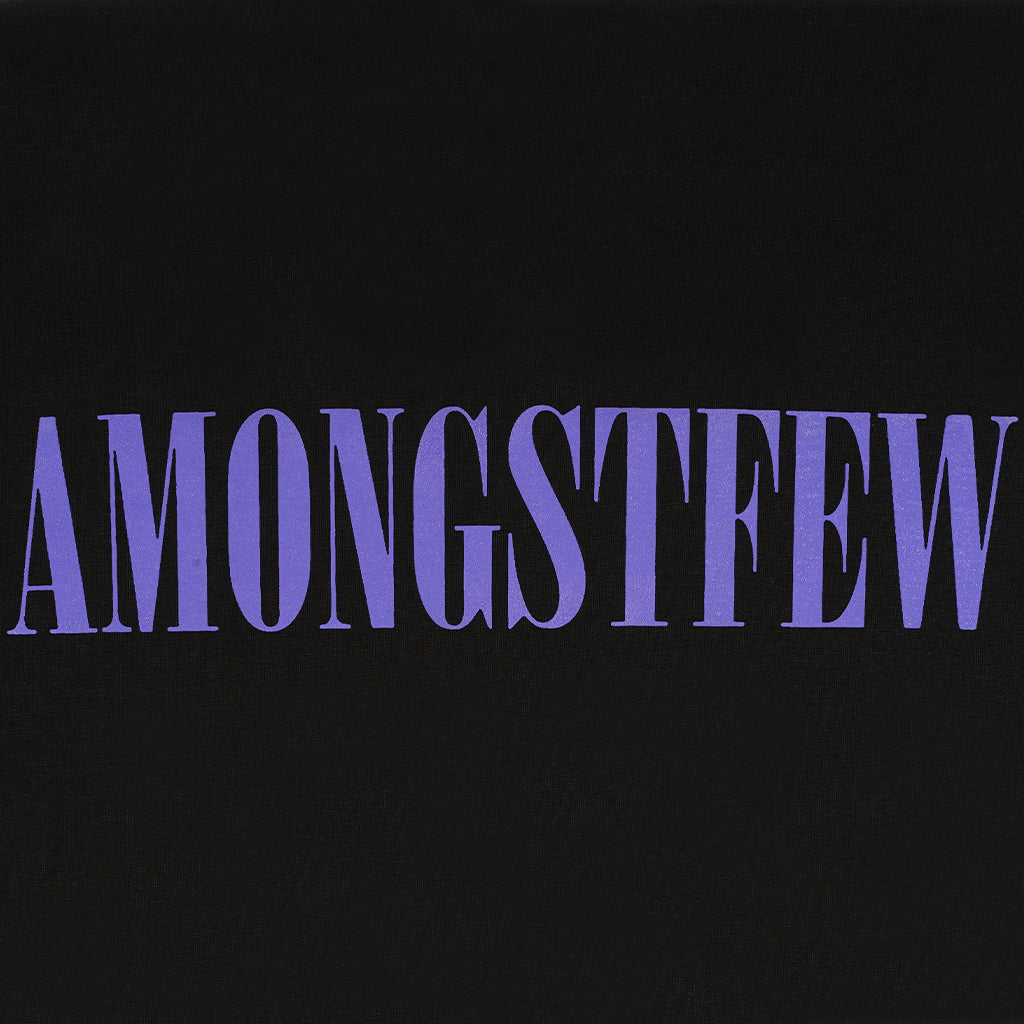 amongst few - Serif T-Shirt (Black/Purple)